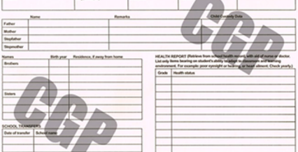 Cumulative Record Folders
